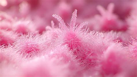Microscopic Perspective Delicate Pink Cellular Structures Form An Intricate Biological