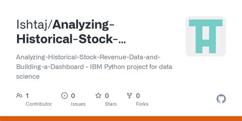 Github Ishtaj Analyzing Historical Stock Revenue Data And Building A