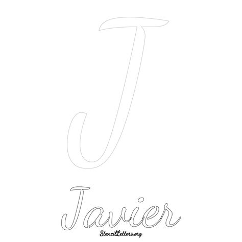 Javier Free Printable Name Stencils With 6 Unique Typography Styles And