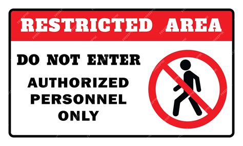 Premium Vector Restricted Area Sign Do Not Enter Authorized Personnel