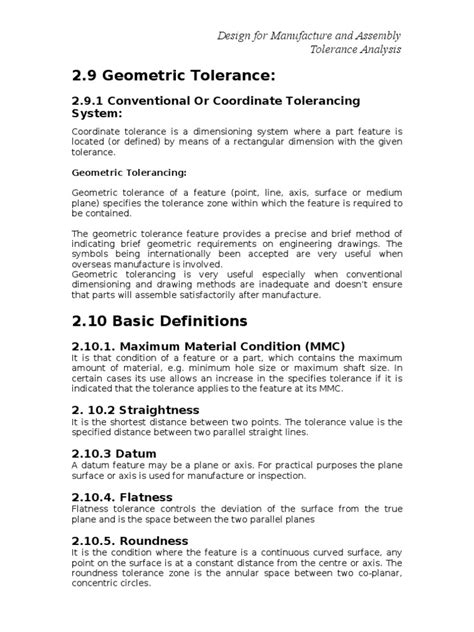 Design For Manufacture And Assembly Tolerance Analysis Download Free