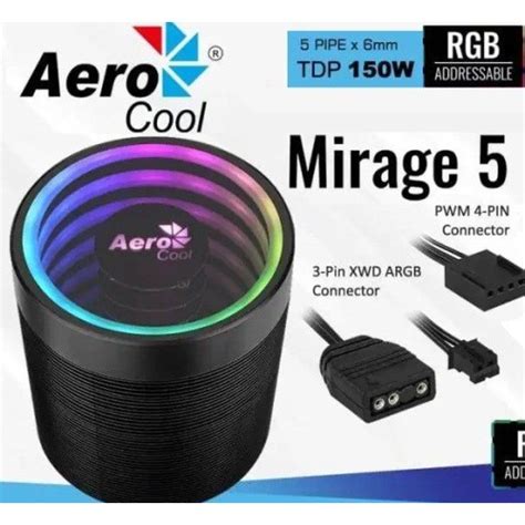 Jual Aerocool MIRAGE 5 ARGB CPU Air Cooler 5 Pipe Shopee Indonesia