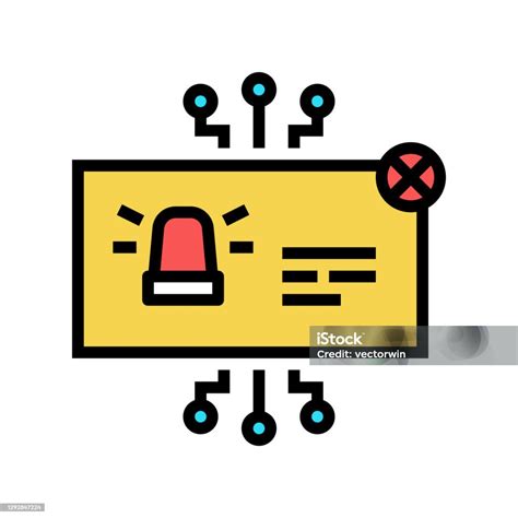 위험한 사이트 색상 아이콘 벡터 일러스트레이션 경고 방문 고정됨에 대한 스톡 벡터 아트 및 기타 이미지 고정됨 네트워크