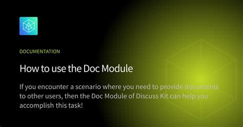How To Use The Doc Module