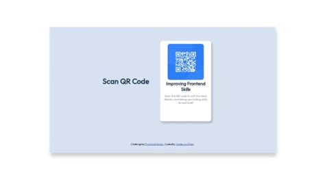 Frontend Mentor Responsive Qr Code Page Mobile Frist Using Html Css And Js Coding Challenge