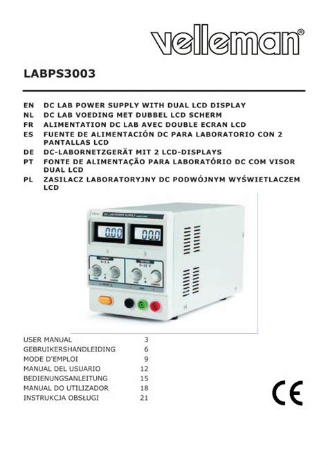 PDF EN DC LAB POWER SUPPLY WITH DUAL LCD EN DC LAB POWER SUPPLY WITH DUAL LCD DISPLAY NL DC
