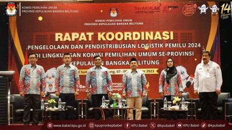 Tingkatkan Sinergitas KPU Provinsi Bangka Belitung Gelar Rakor Pendistribusian Logistik Pemilu