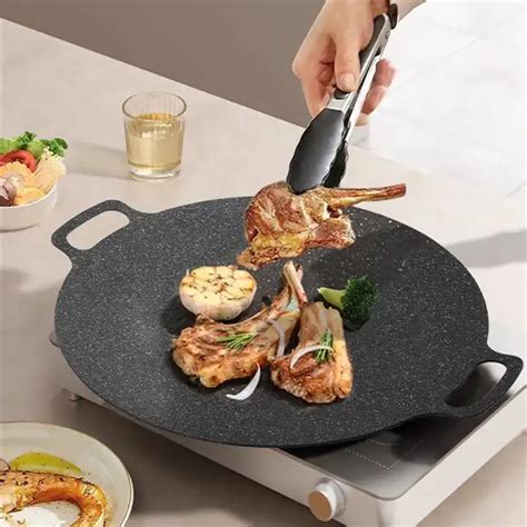 13 Inch Korean Bbq Teppanyaki Pan Nonstick Griddle