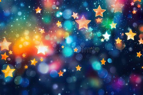 Abstract Glowing Stars Background Generative Ai Stock Illustration Illustration Of Background