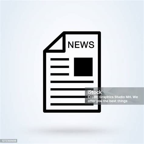 報紙或報紙標誌圖示或徽標線壓媒體概念報紙新聞線性向量插圖向量圖形及更多事件圖片 事件 互聯網 例行公事 Istock
