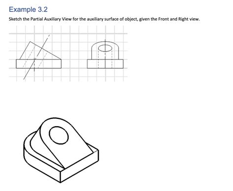 solved sketch the full section view replacing front view of