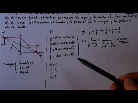Cuáles son las fórmulas de óptica en física 2 para bachillerato