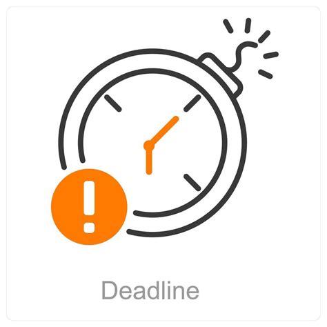 Deadline And Time Icon Concept 44597782 Vector Art At Vecteezy
