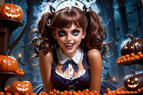 Little Emily Loves Chocolate Pumpkin Halloween By Goddessarts On