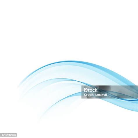추상 부드러운 웨이브 컬러 벡터입니다 블루 웨이브의 흐름 곡선입니다 벡터 라인입니다 가리기에 대한 스톡 벡터 아트 및 기타 이미지 가리기 곡선 과학 Istock