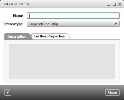 Dialog Edit Dependency MicroTOOL Hilfeseiten