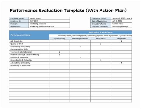 Employee Evaluation Templates