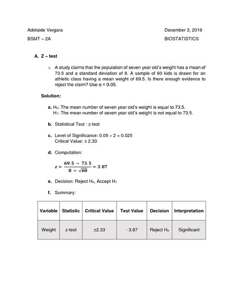 SOLUTION Biostatistics Sample Questions Studypool