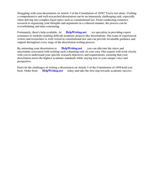 Article 3 Constitution 1958 Dissertation Download Free Pdf Article