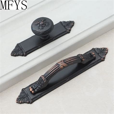 Drawer Knobs Pulls Handles Back Plate Black Copper Kitchen Cabinet