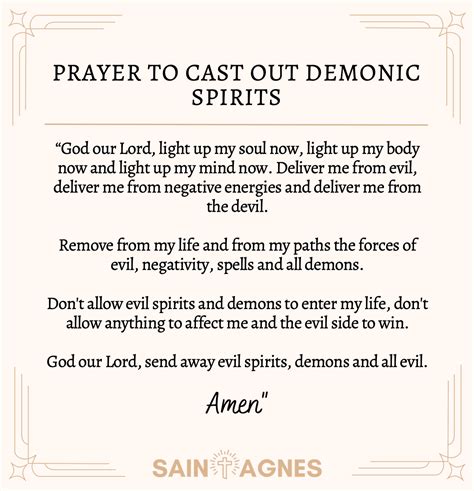 8 Prayers To Cast Out Demons And Expel Evil Spirits With Images Artofit