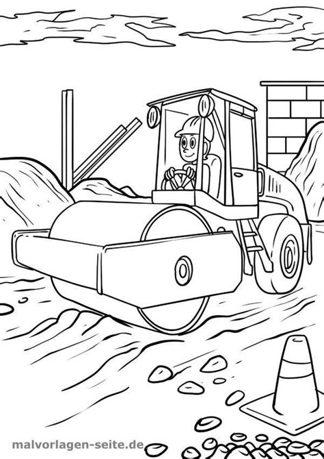 Malvorlage Baustelle Ausmalbild Kostenlos Herunterladen In