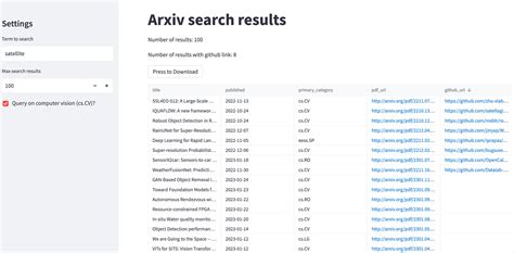 App For Searching The Arxiv And It Checks For Valid Github Links Show The Community Streamlit