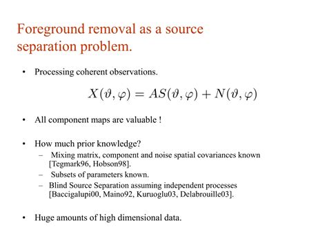 Ppt Multidimensional Data Analysis The Blind Source Separation Problem Powerpoint