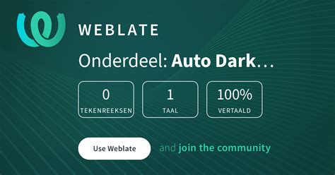 Auto Dark Mode Auto Dark Mode — Dutch Hosted Weblate