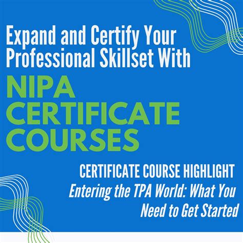 New To The Tpa World Or Just Need A Refresher Our Nipa Certificate Course Entering The Tpa