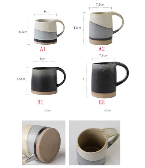 Pastoral Retro Gradient Color Ceramic Mug Coffee Cup Feelt