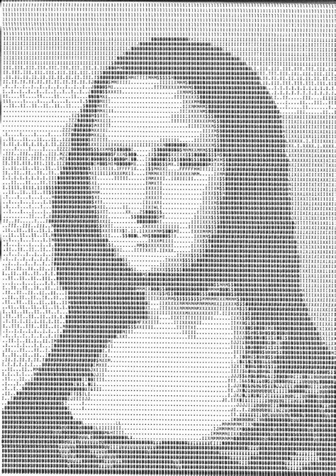 ASCII Art A Portrait of Mona Lisa 3 pieces 興趣及遊戲 手作自家設計 文具及工藝