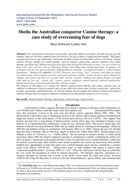 Pdf Sheila The Australian Conqueror Canine Therapy A Case Study Of