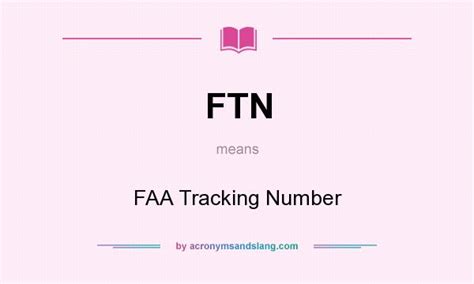 Ftn Faa Tracking Number In Undefined By