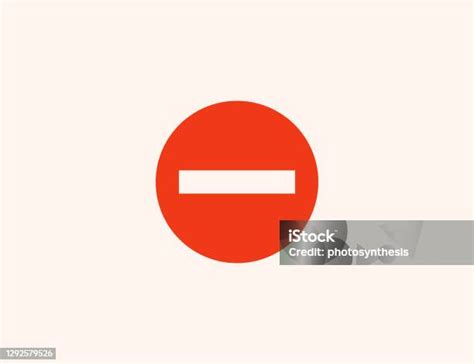 항목 벡터 아이콘이 없습니다 격리 된 항목 없음 도로 표지판 평면 컬러 일러스트 기호 벡터 이모티콘에 대한 스톡 벡터 아트 및