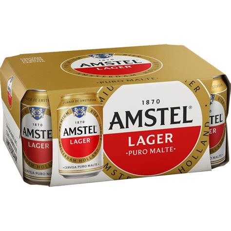 Cerveja Amstel Puro Malte 350ml Pack 12 Unidades Shopee Brasil