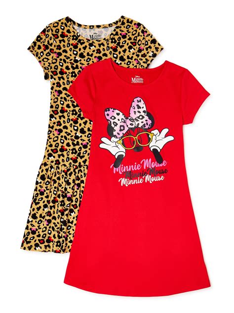 Disney Princess Girls Short Sleeve Play Dress 2 Pack Sizes 4 12