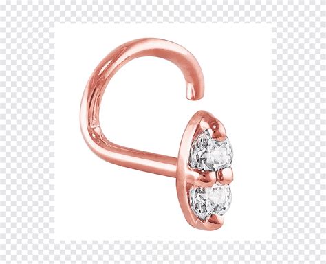 코 피어싱 금 보석 반지 애정 보석류 Png Pngegg