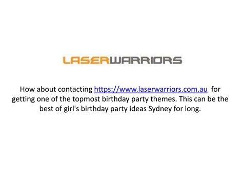 Ppt Make Your Birthday Party Talk By Hiring Laser Warrior Powerpoint
