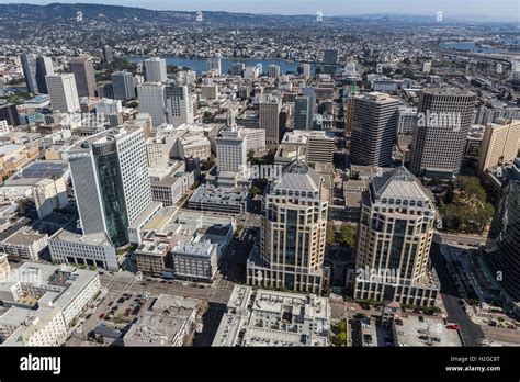 Aerial View Of Downtown Oakland California Stock Photo Alamy