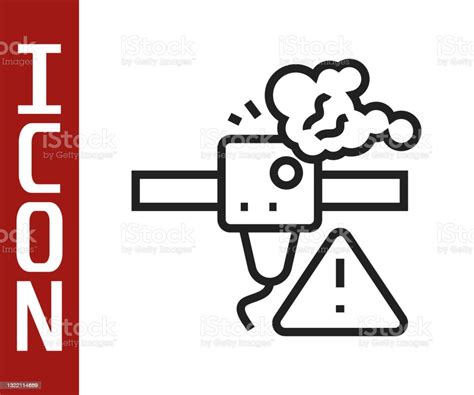 在白色背景上隔離的黑線 3d 印表機警告圖示3d列印向量向量圖形及更多一個物體圖片 一個物體 三角形 剪裁圖 Istock
