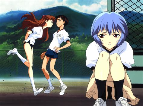 Blue Haired Female Anime Character Neon Genesis Evangelion Ikari Shinji Ayanami Rei Asuka
