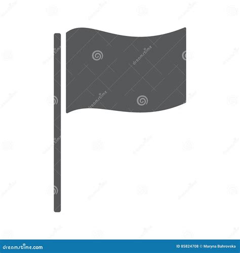 Flag Icon Location Marker Symbol Flat Design Style Stock Vector Illustration Of Badge