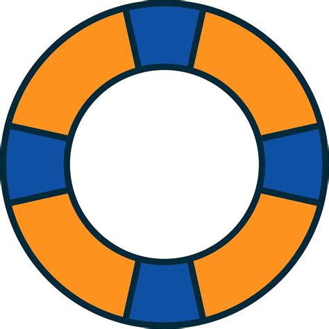 Life Saver Line Filled Two Colors Icon 37158666 Vector Art At Vecteezy