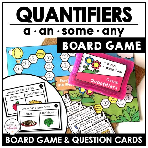 Quantifiers Board Game Mastering A An Some And Any Hot Chocolate