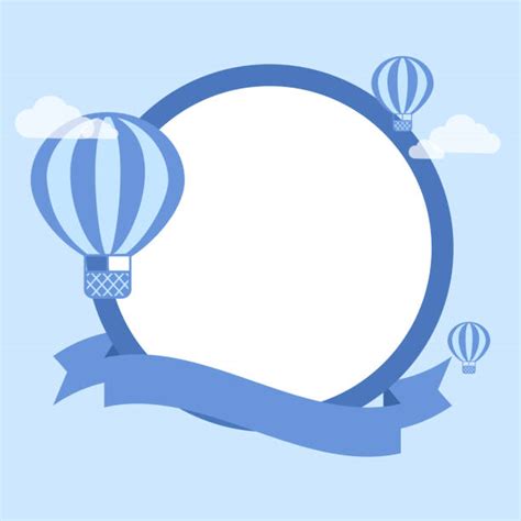 Hot Air Balloon Computer Graphic Ribbon Heat Temperature 스톡 사진 및 일러스트