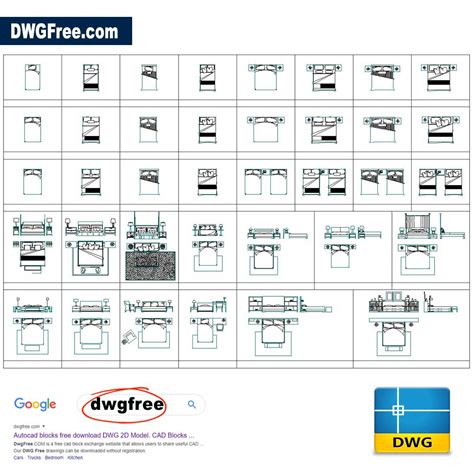 Bed Blocks Side View Top View Bedroom Elevation AutoCAD
