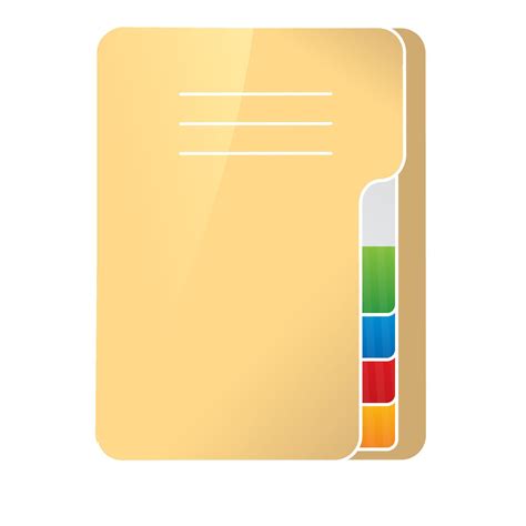 Folder Icon In Color Computer Files Binder 38048744 Vector Art At Vecteezy