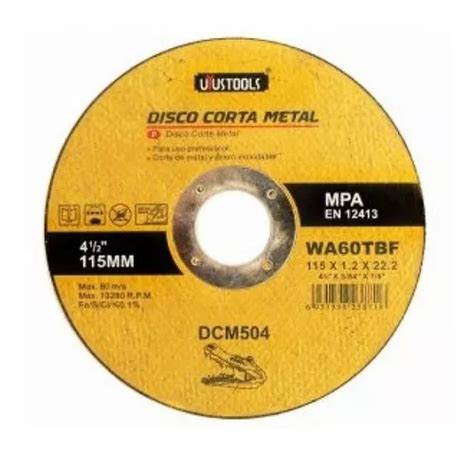 Discos De Corte Metal Mm Unidades Uyustools Cuotas Sin Inter S
