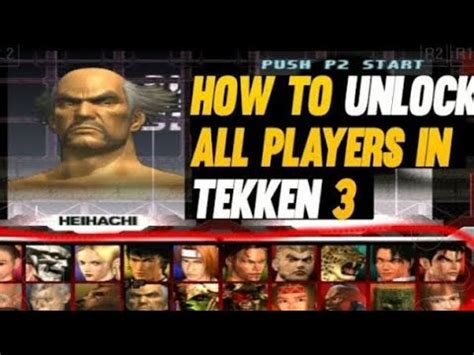 How To Unlock All Character In Tekken 3 Youtube